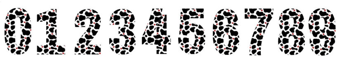 Cow Font SVG, Cow Font PNG, Cow Print Alphabet Svg, Numbers Svg, Cow ...