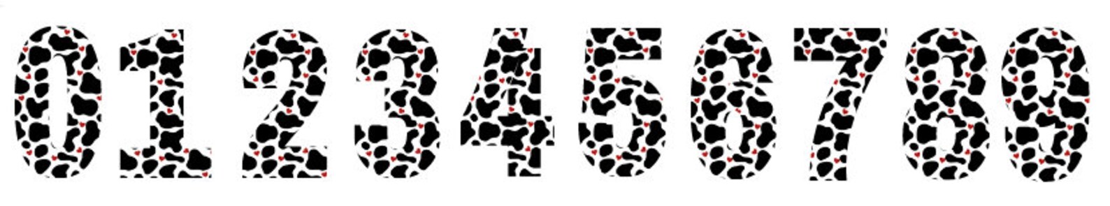 Cow Font SVG, Cow Font PNG, Cow Print Alphabet Svg, Numbers Svg, Cow ...