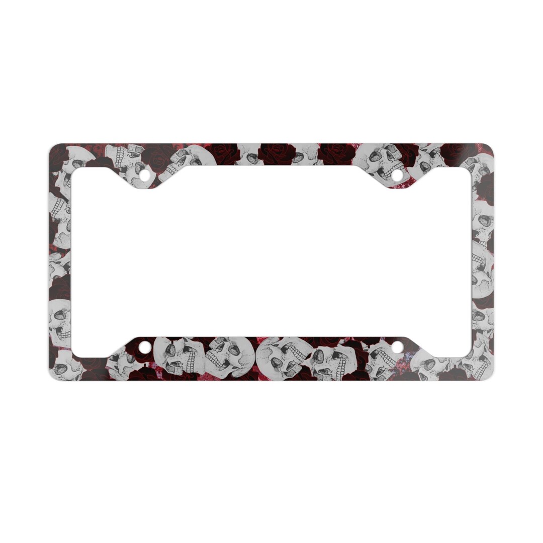 License Plate Frame, Goth Pattern License Plate Frame, Gothic Patterned ...