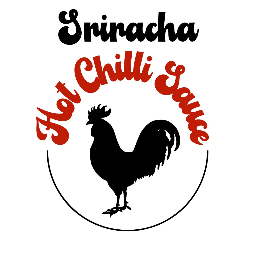 Sriracha Bottle PNG SVG, Sriracha Chilli Sauce,sriracha Chill Sauce ...