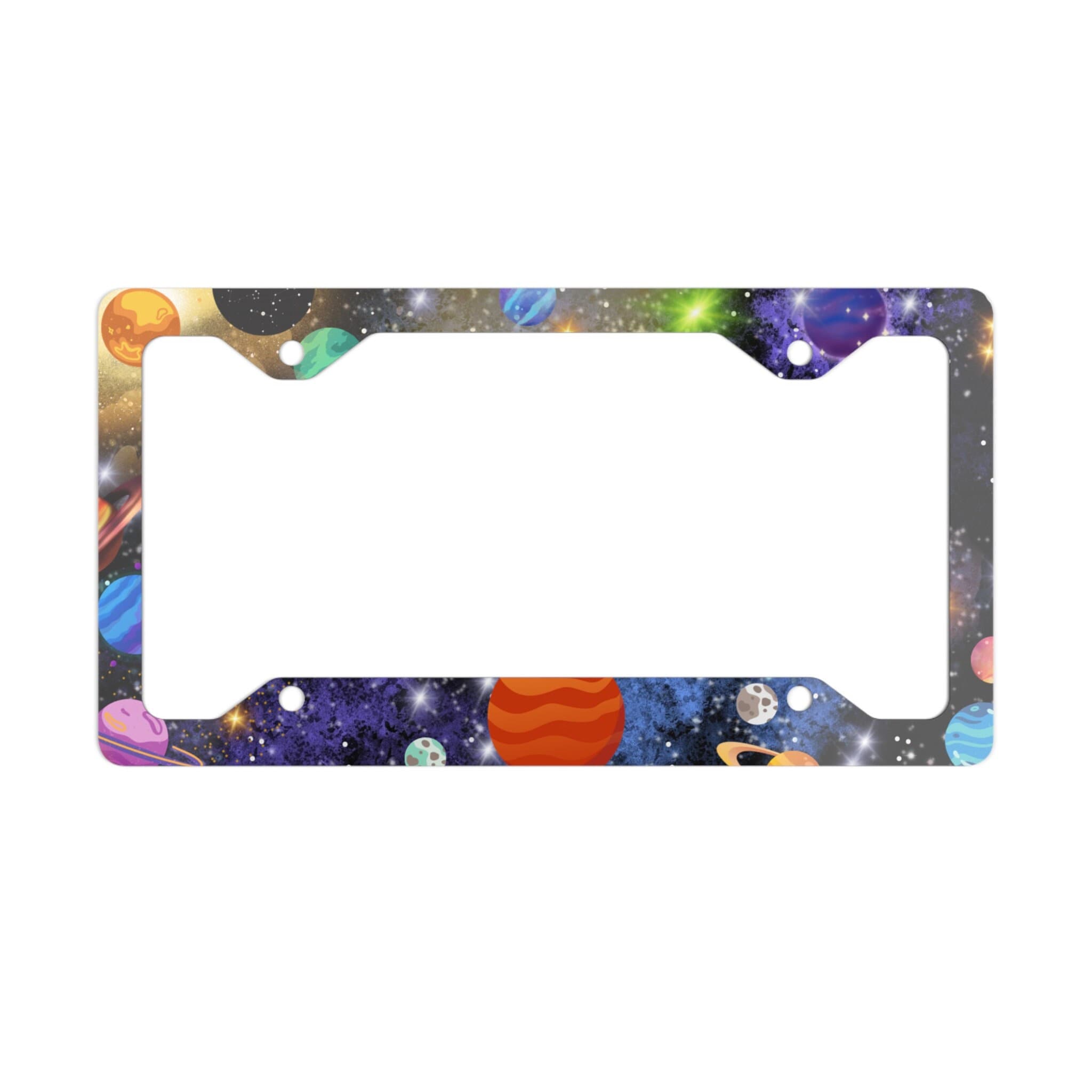 License Plate Frame, Space License Plate Frame, Space Patterned Number ...