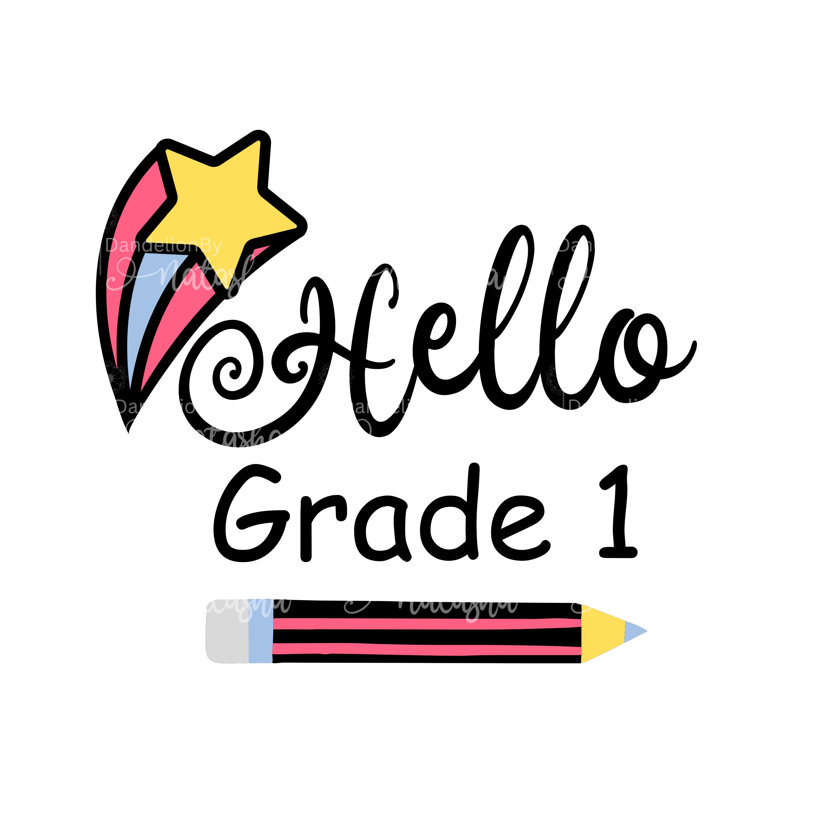 Hello Grade 1 PNG SVG Bundle Grade 1 SVG Teacher Svg School - Etsy