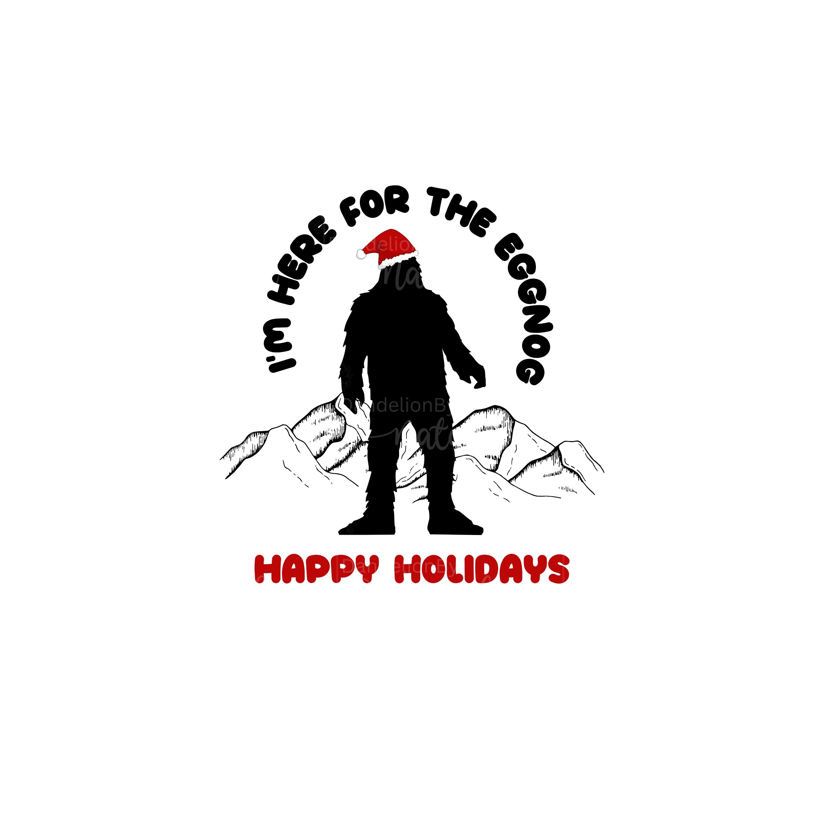 Squatch, Sasquatch, Happy Holidays Sasquatch,christmas Sasquatch, Hairy ...