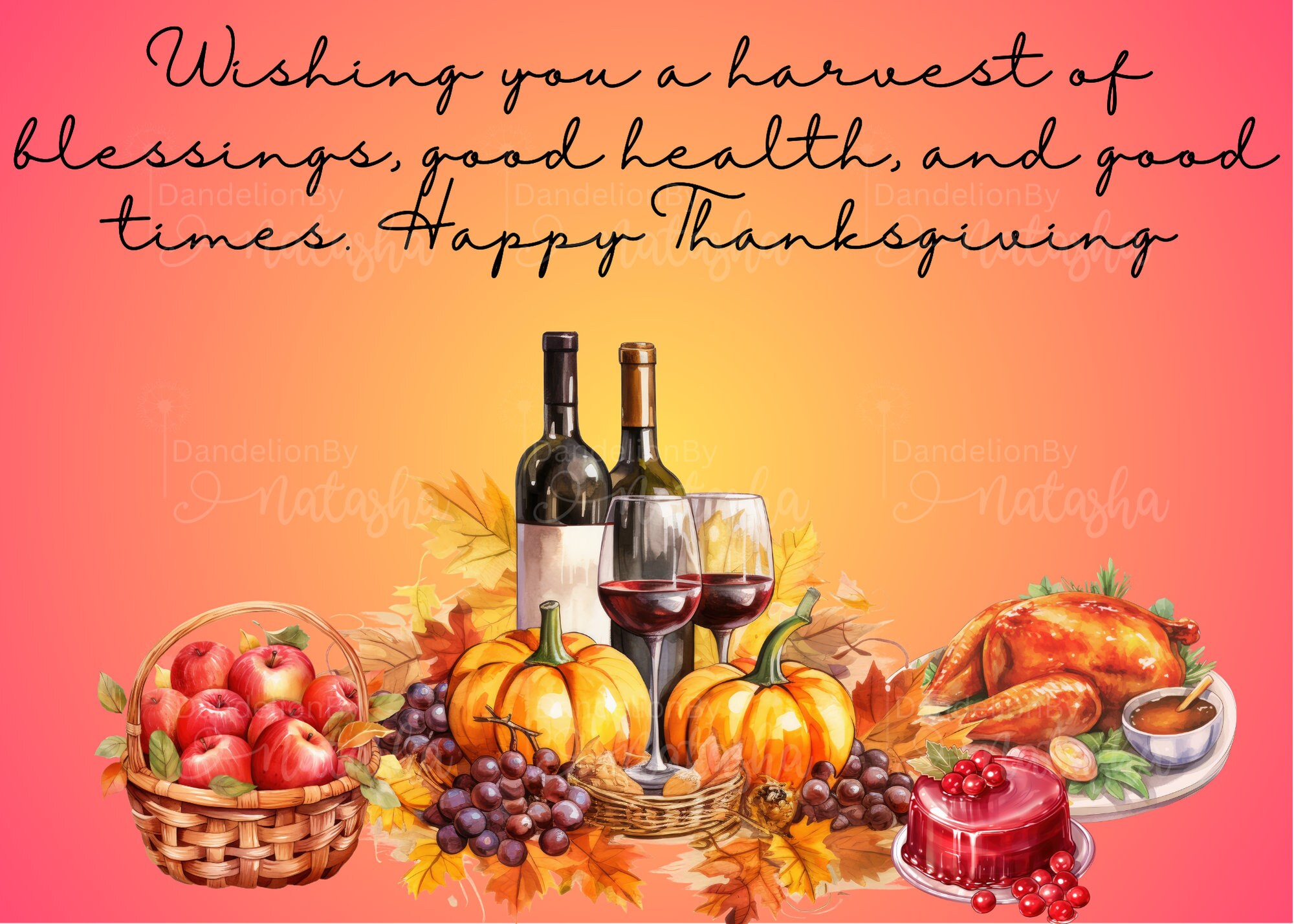 Thanksgiving Card Printable, Set of 3 Thanksgiving Cards, Thanksgiving ...