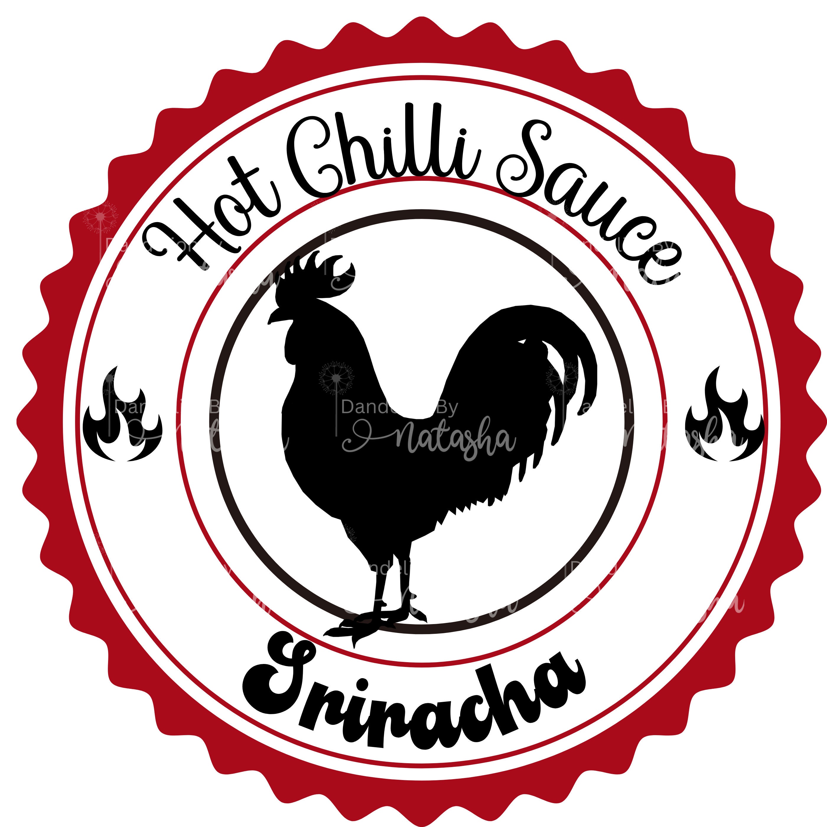 Sriracha Bottle Label PNG SVG, Sriracha Chilli Sauce,sriracha Chill ...