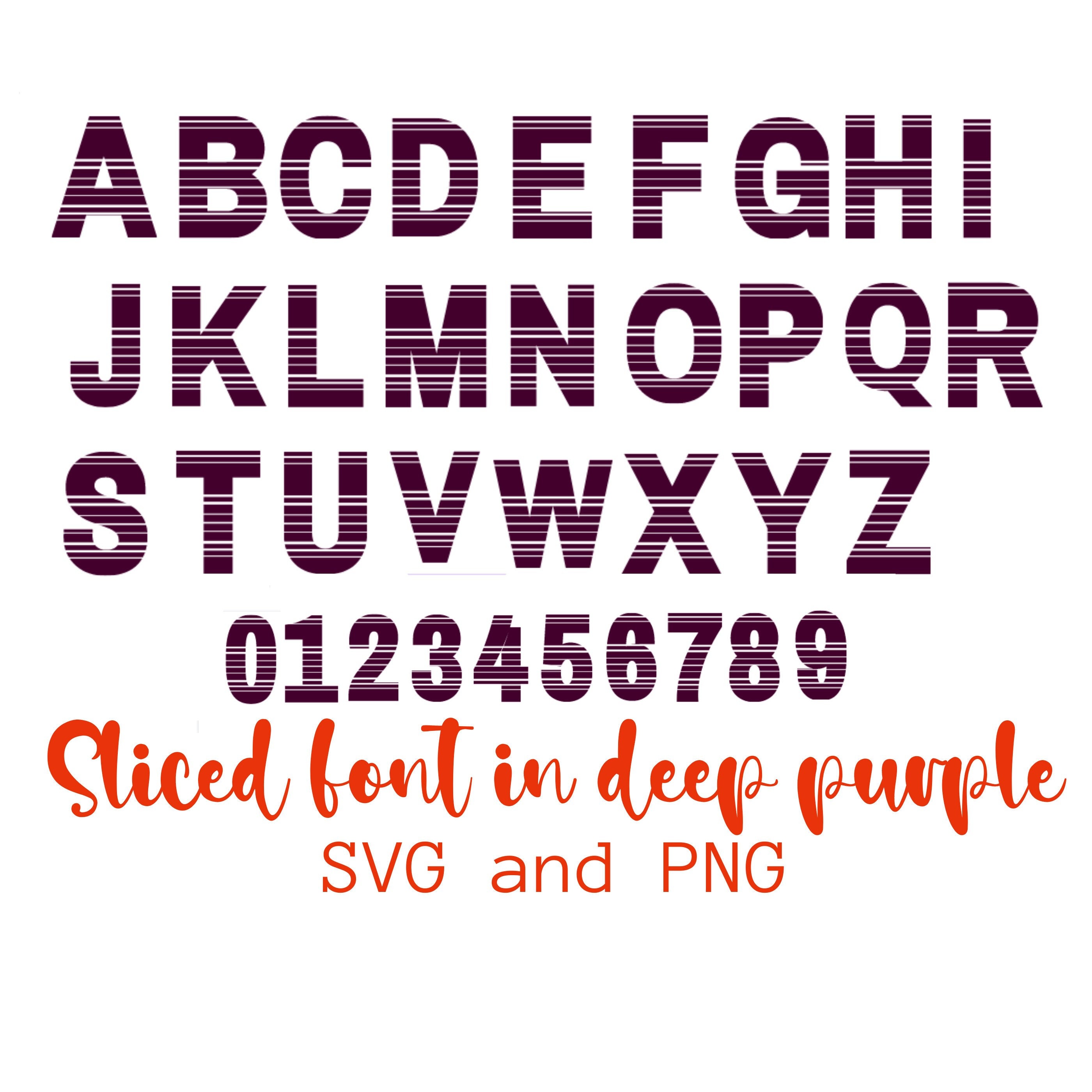 Sliced Font SVG, Sliced Font PNG, Sliced Alphabet Svg, Numbers Svg ...
