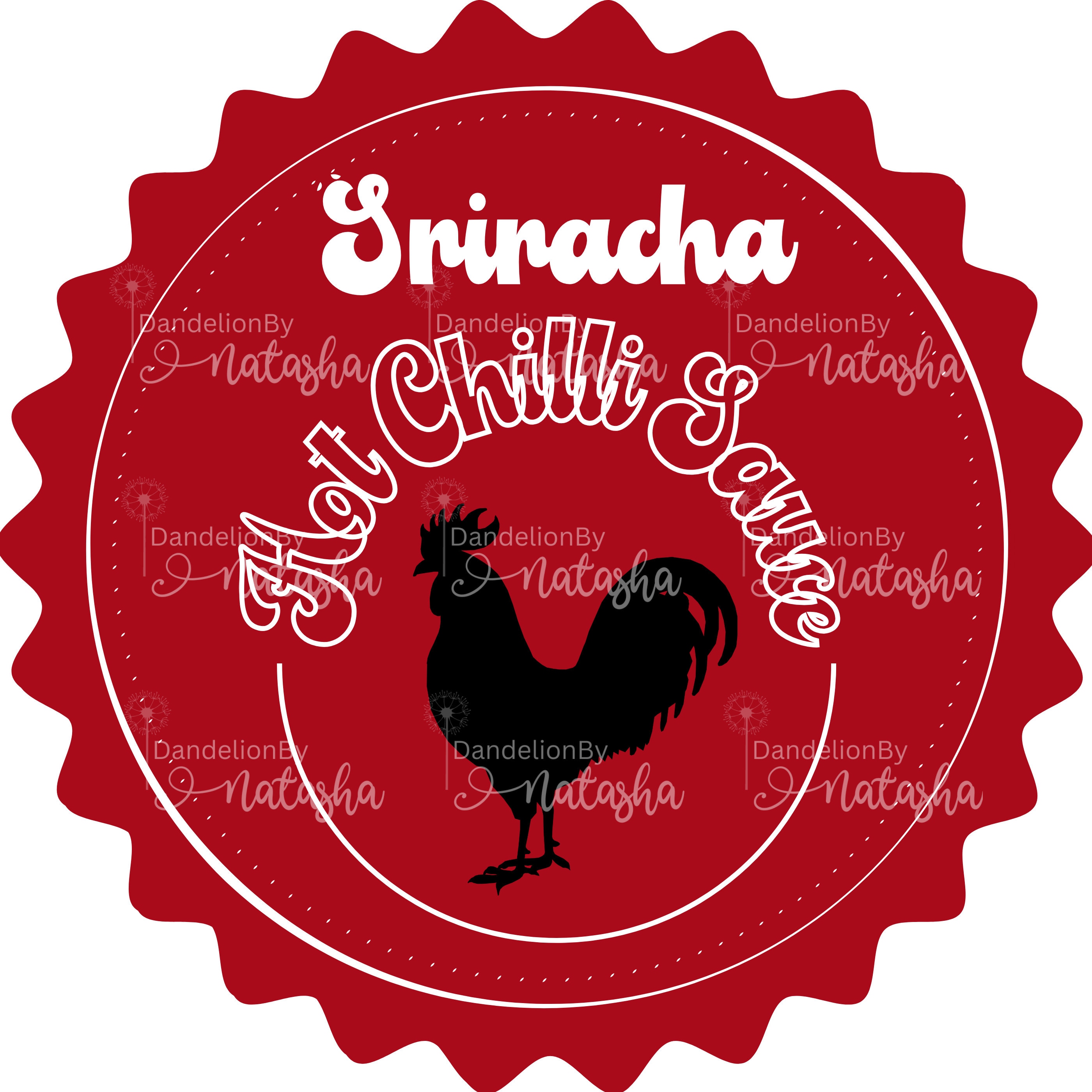 Sriracha Bottle Label PNG SVG, Sriracha Chilli Sauce,sriracha Chill ...