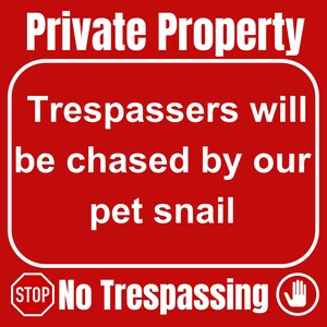 Private Property, No Trespassing Sign SVG PNG , Digital Printable ...