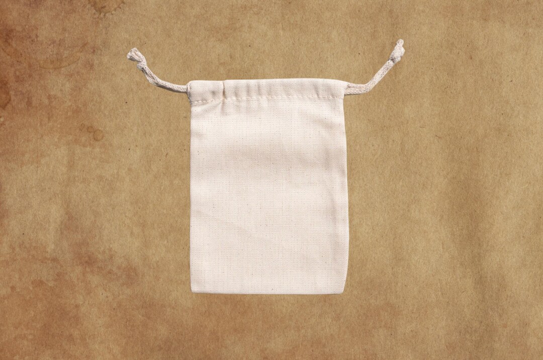 3x5 Inches (8x13 Cm) Cotton Double Drawstring Bags - 100% Organic ...