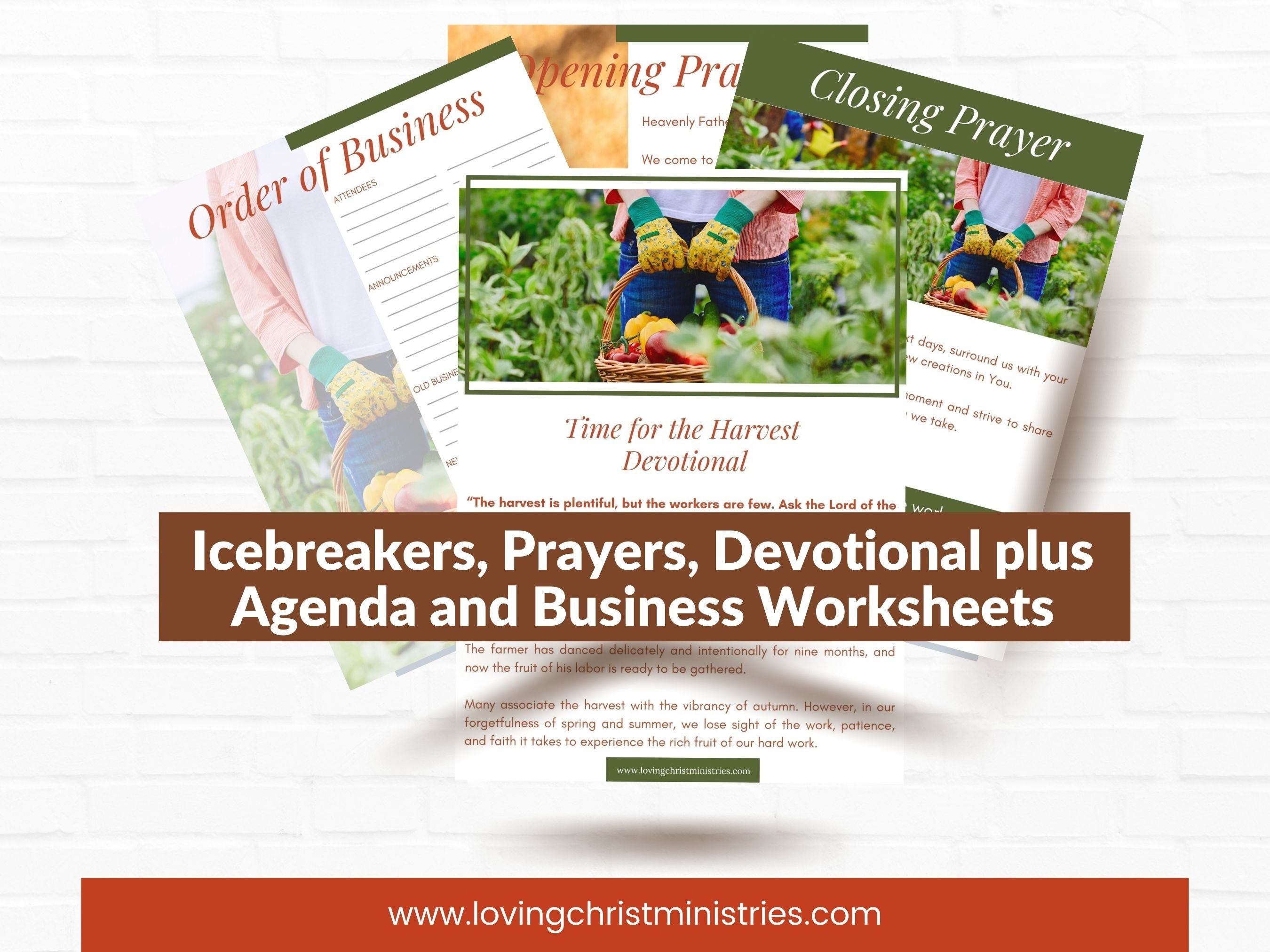 October Monthly Ministry Meeting Pack Christian Printables Devotionals ...