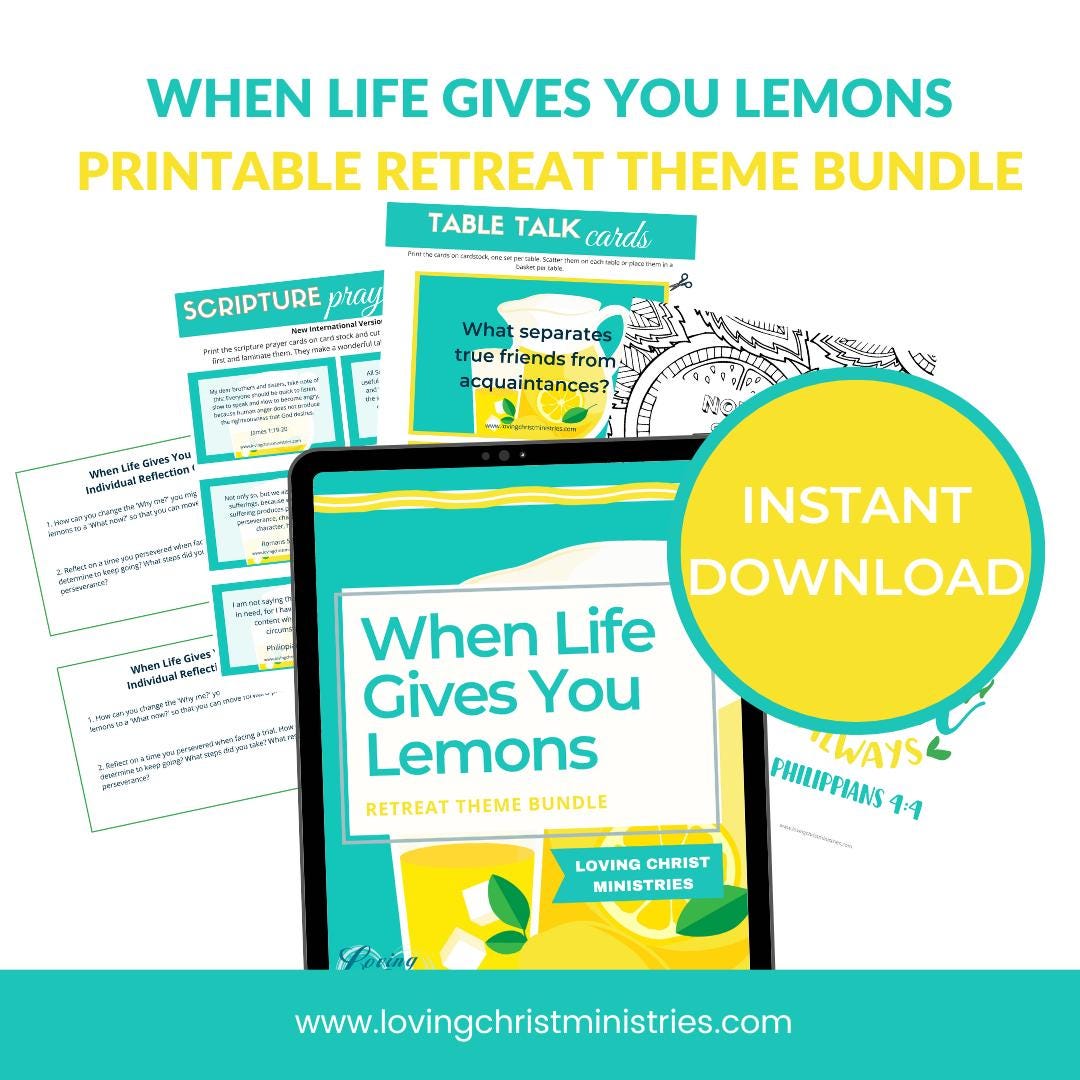 When Life Gives You Lemons Printable Retreat Theme Bundle (PDF) - Etsy