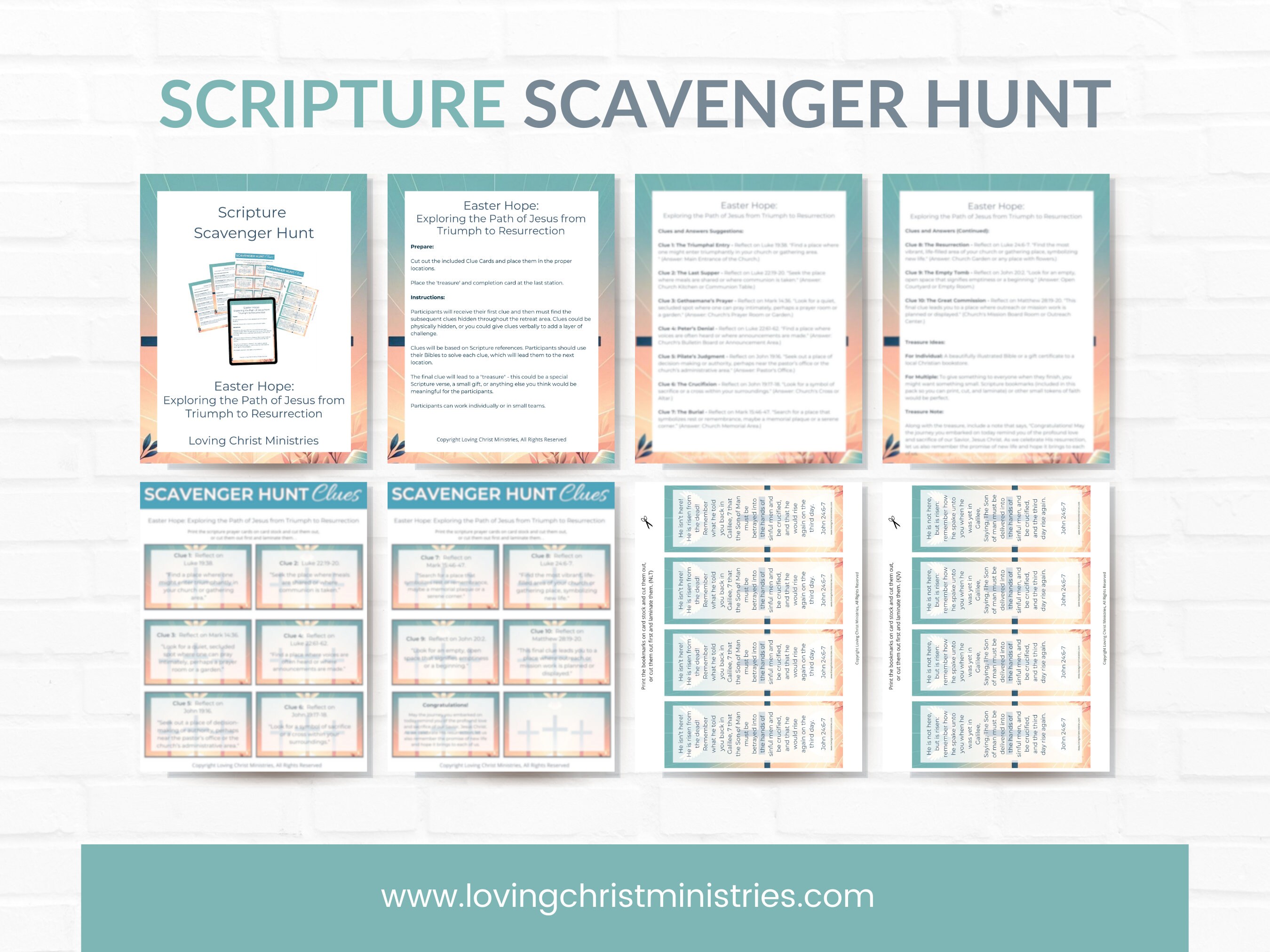 Easter Hope Scripture Scavenger Hunt Game Printable Activity for Women ...