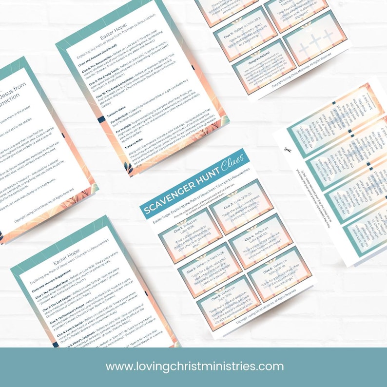 Easter Hope Scripture Scavenger Hunt Game Printable Activity for Women ...
