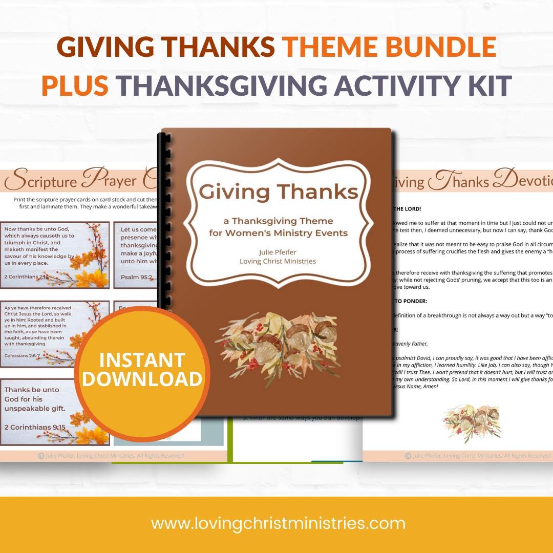 Giving Thanks Ministry Theme Bundle PLUS Thanksgiving Games and ...