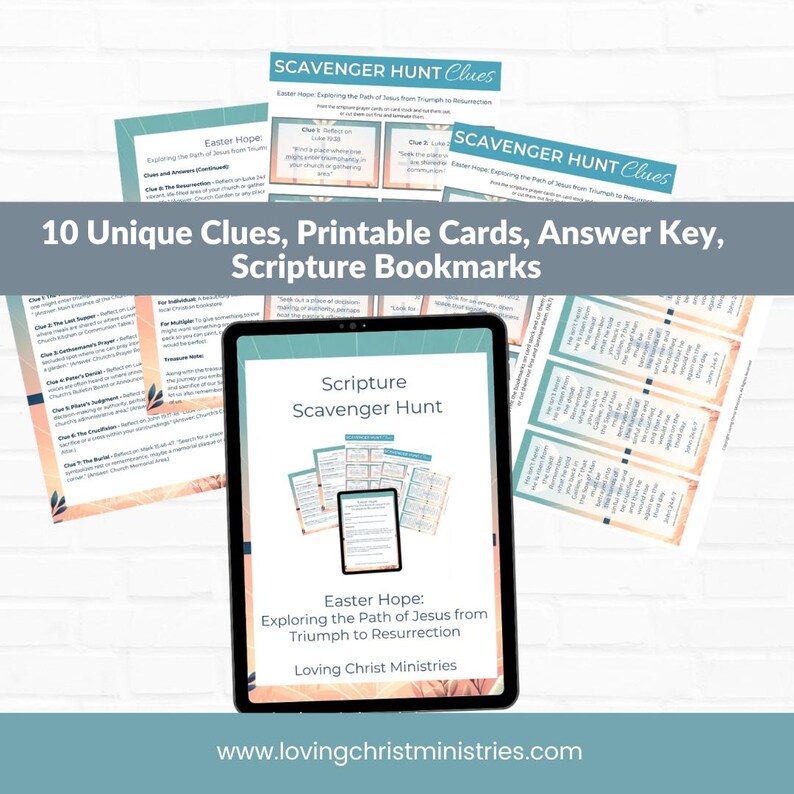 Easter Hope Scripture Scavenger Hunt Game Printable Activity for Women ...