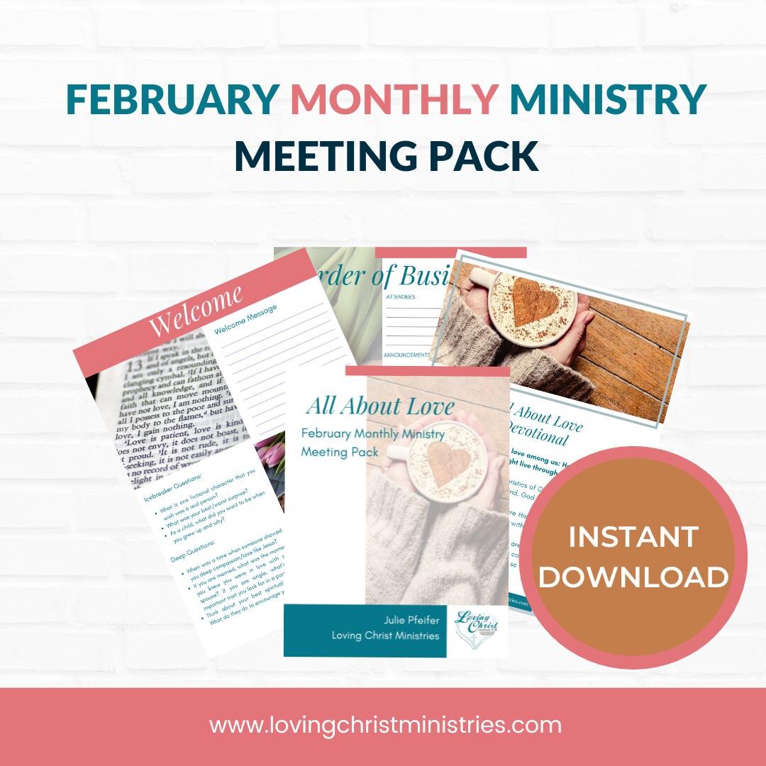March Monthly Ministry Meeting Pack | Women's Ministry | Meeting Agenda ...