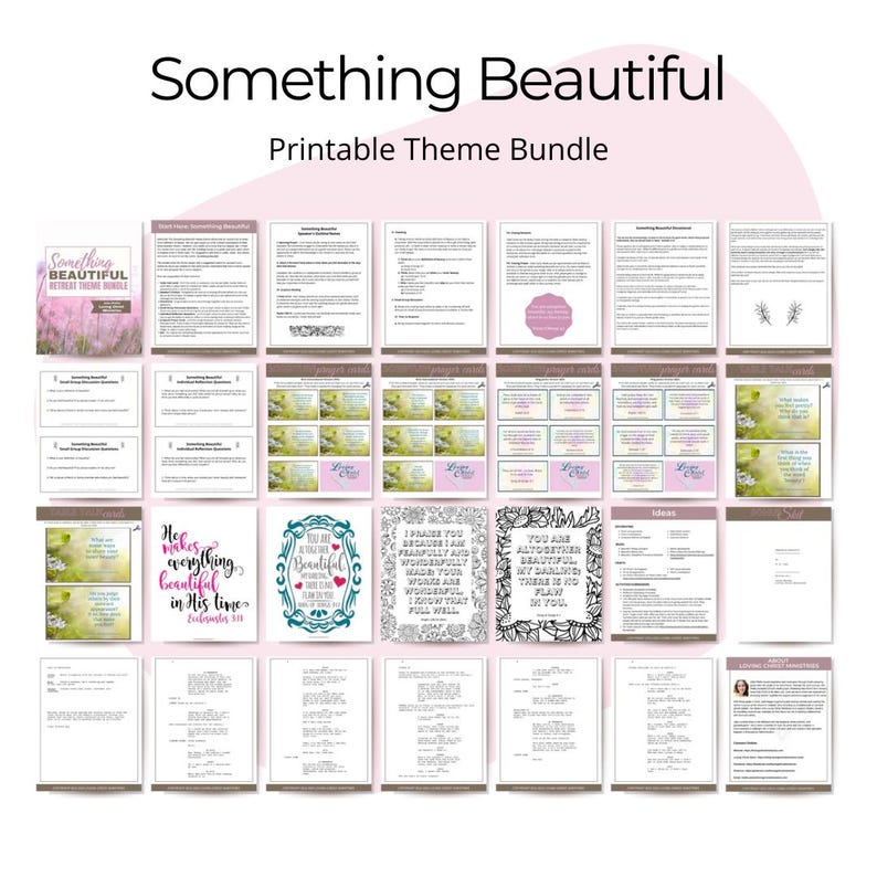 Something Beautiful Christian Women's Retreat Theme Bundle | Scripture ...