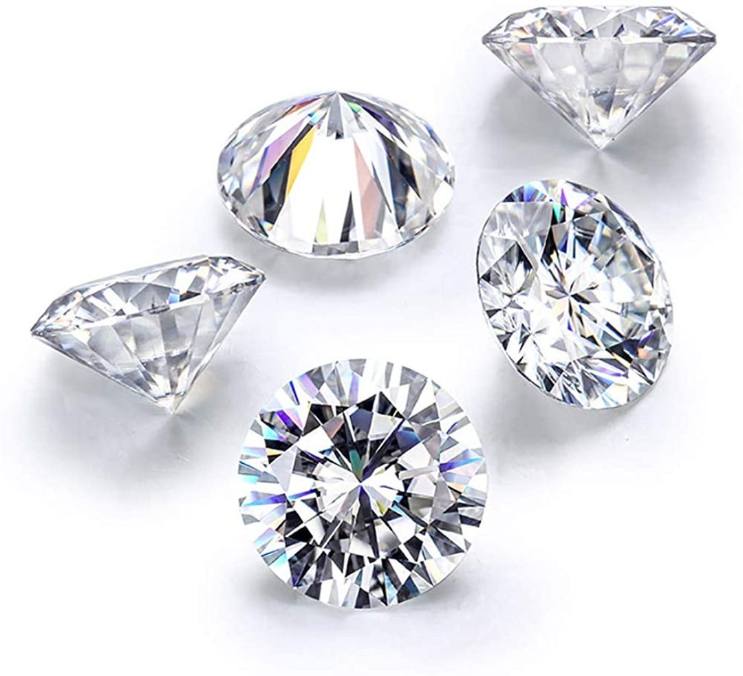 Round Cubic Zirconia Diamond Simulant Brilliant Cut Loose Stones ...