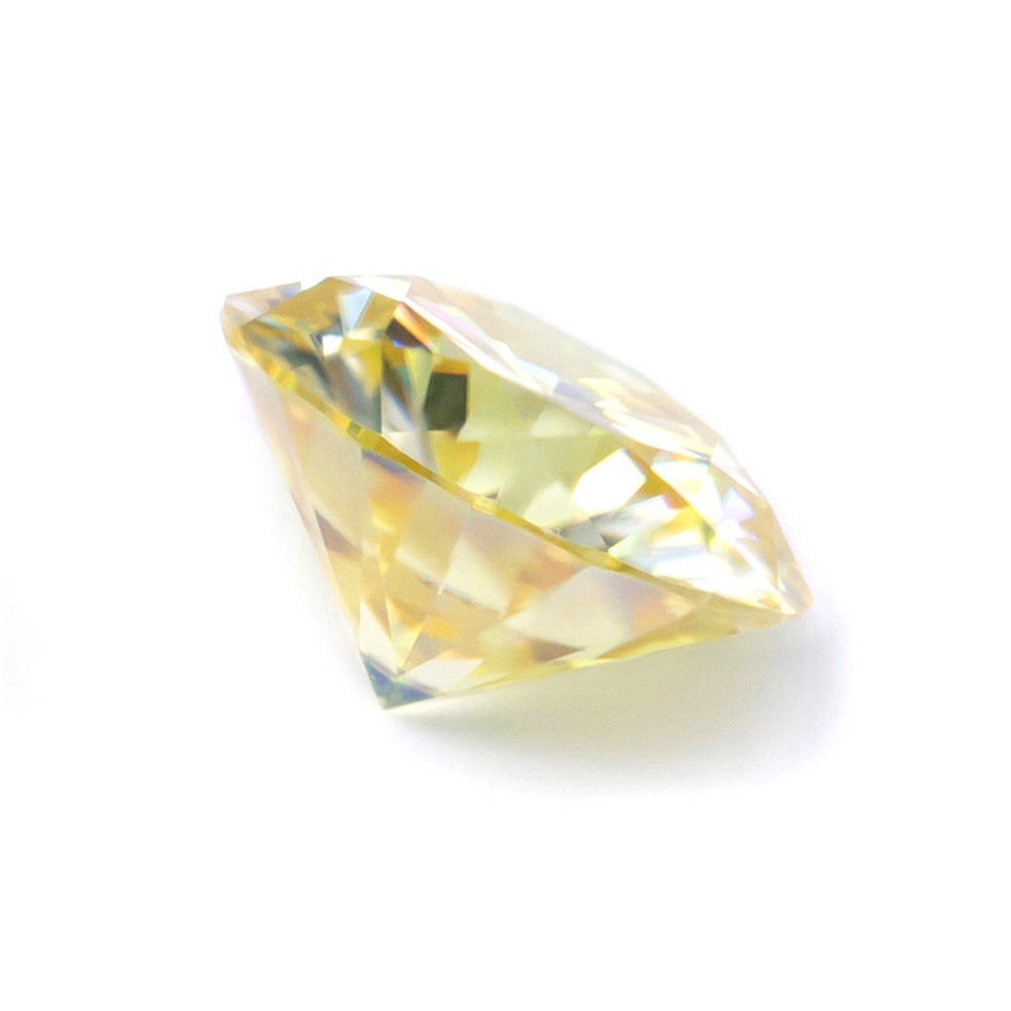 Fancy Yellow Moissanite Stone Loose Gemstone Vivid Yellow - Etsy