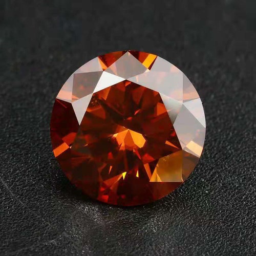 GIGAJEWE Red Color Round Cut VVS1 Moissanite Stone Loose - Etsy