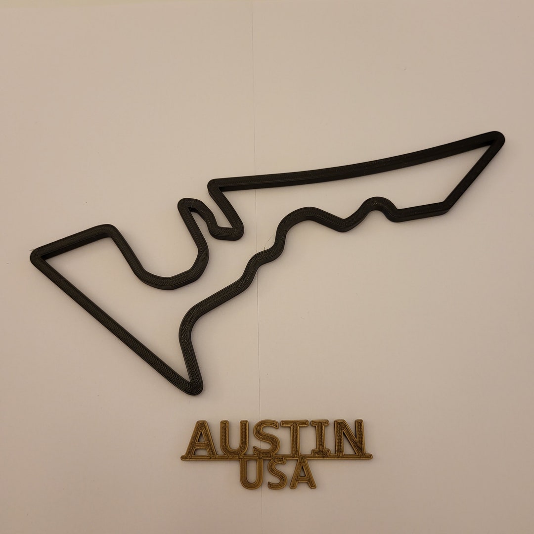 3D United States (austin) F1 Race Circuit Wall Art Race Track ...
