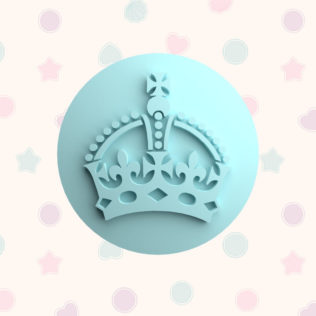 King Charles III Crown Coronation 3rd Cookie Fondant Stamp Dough Icing ...