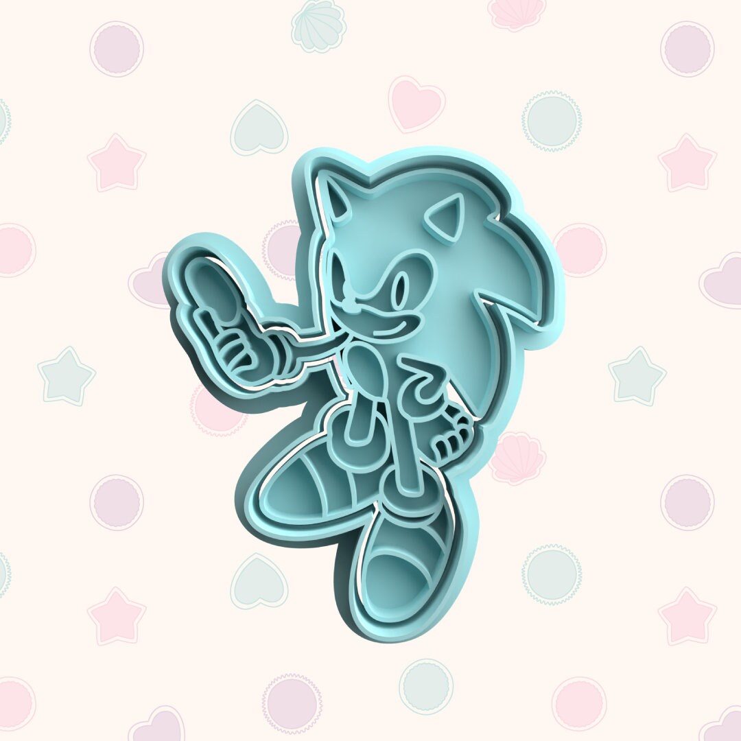 Sonic the Hedgehog Fondant Stamp & Cutter Embosser Set - Etsy