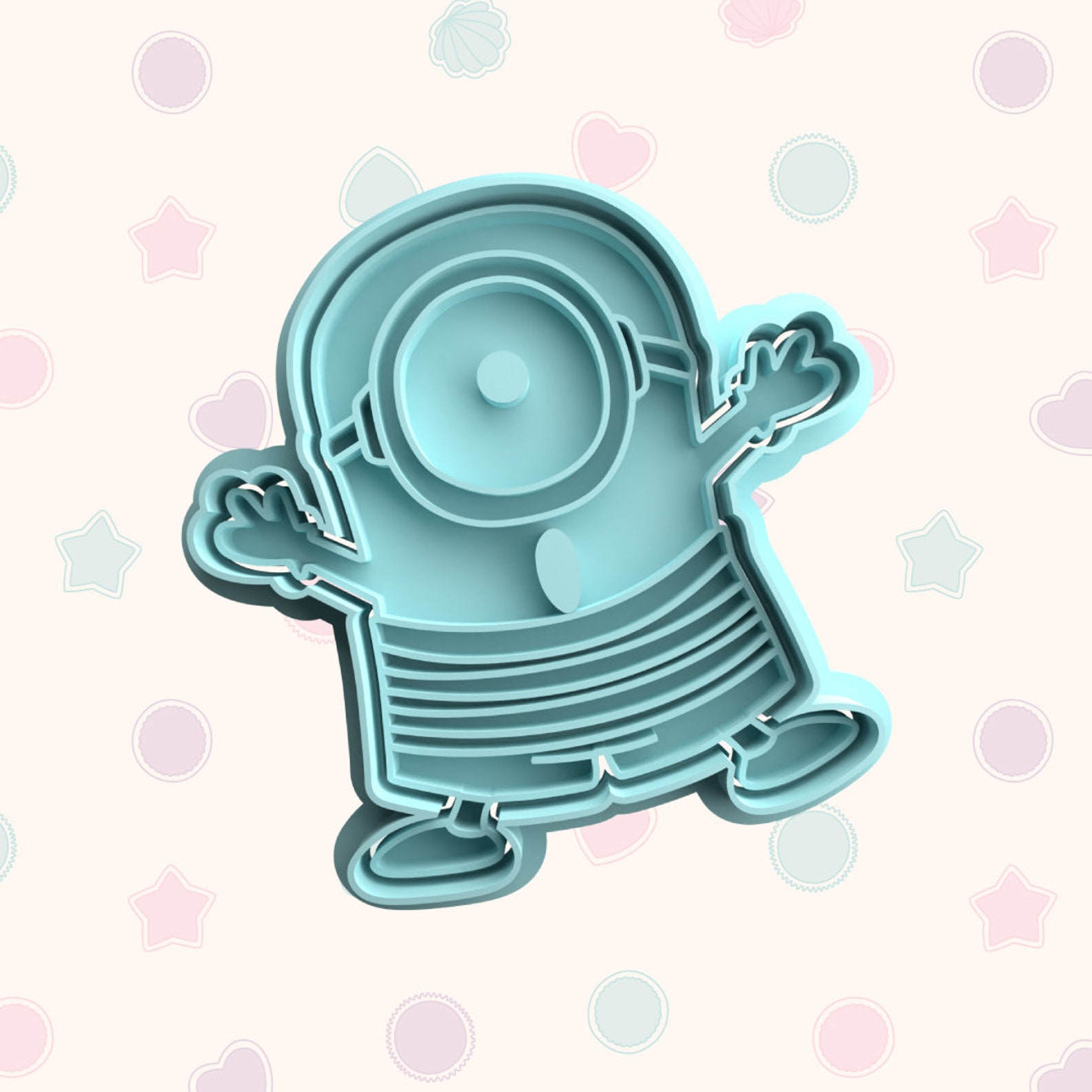 Minion Despicable Me - 4 Designs - Fondant Stamp & Cutter Embosser Set ...