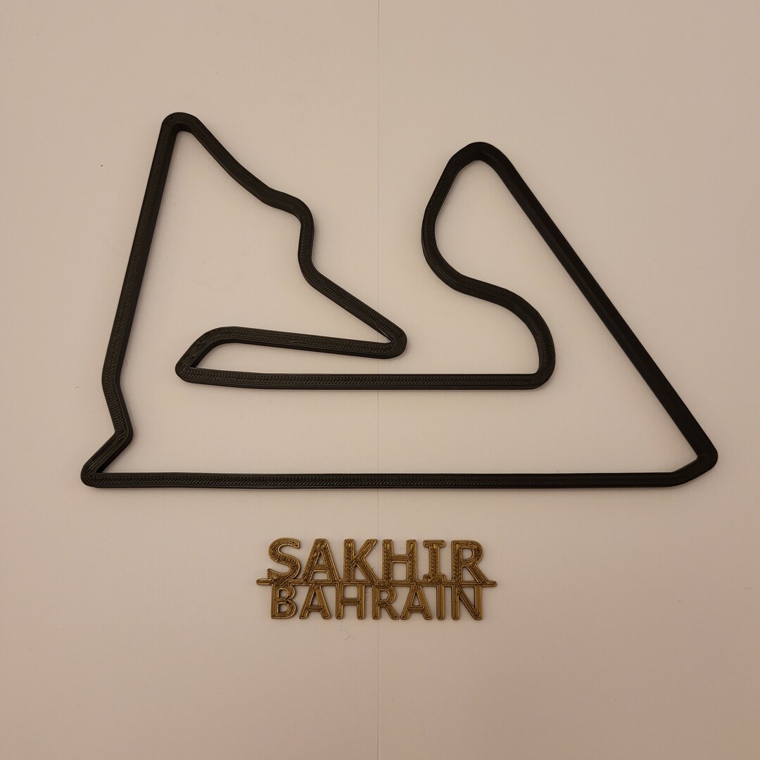 3D Bahrain (sakhir) F1 Race Circuit Wall Art Race Track Motorsport 3D ...