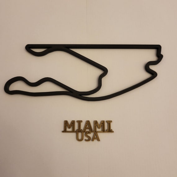 3D United States miami F1 Race Circuit Wall Art Race Track | Etsy