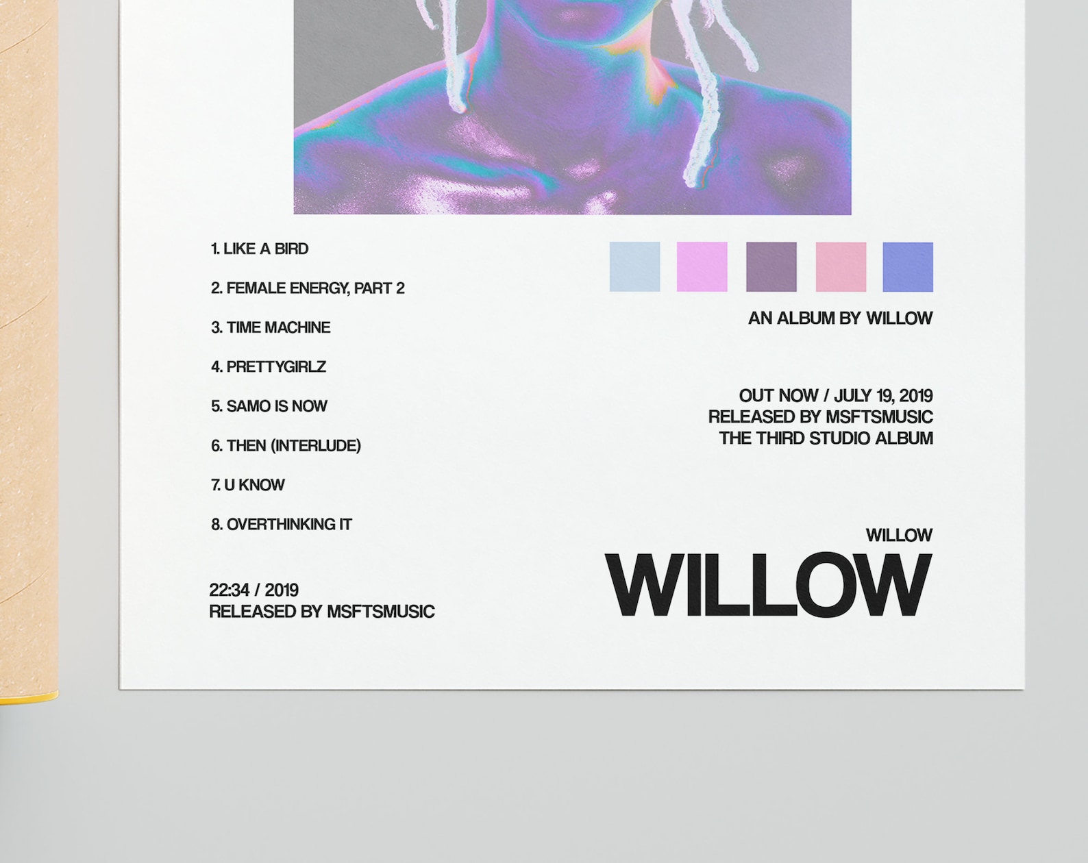Willow poster Willow Willow Smith Album Cover poster | Etsy