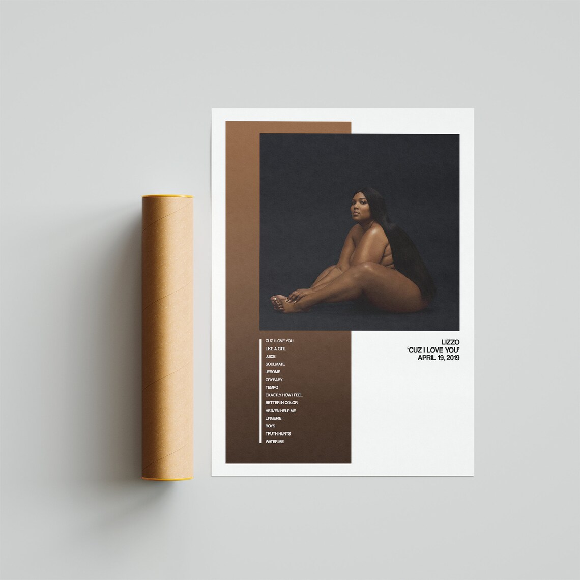 Lizzo Poster Lizzo Cuz I Love You Album Cover Poster Etsy