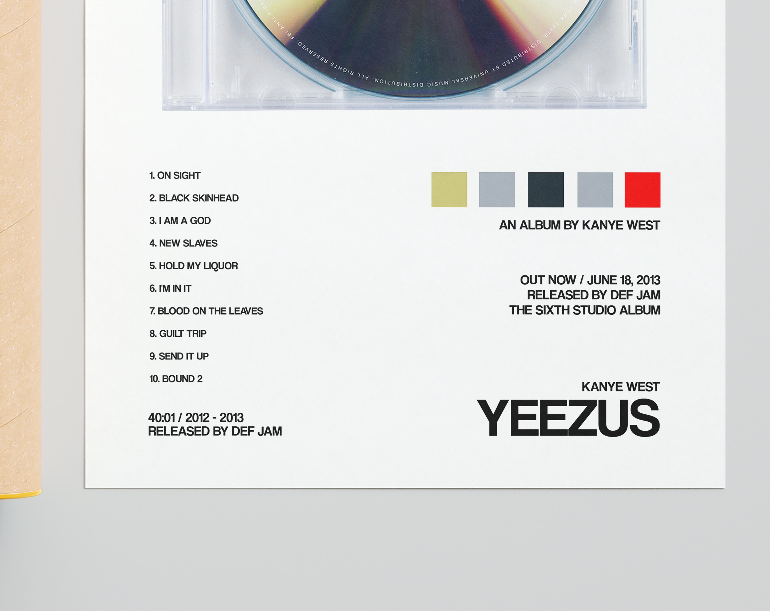 Kanye West Poster Kanye West Yeezus Album Cover Poster Etsy