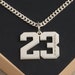 Personalized Engraved Number With Name Necklace 23 Number - Etsy
