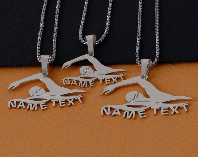 Swimmer Pendant Collection, Elegant Swim Jewelry, Sporty Swimmer Charm ...