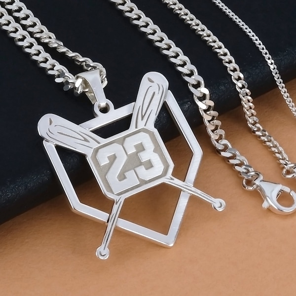 Baseball Necklace - Etsy