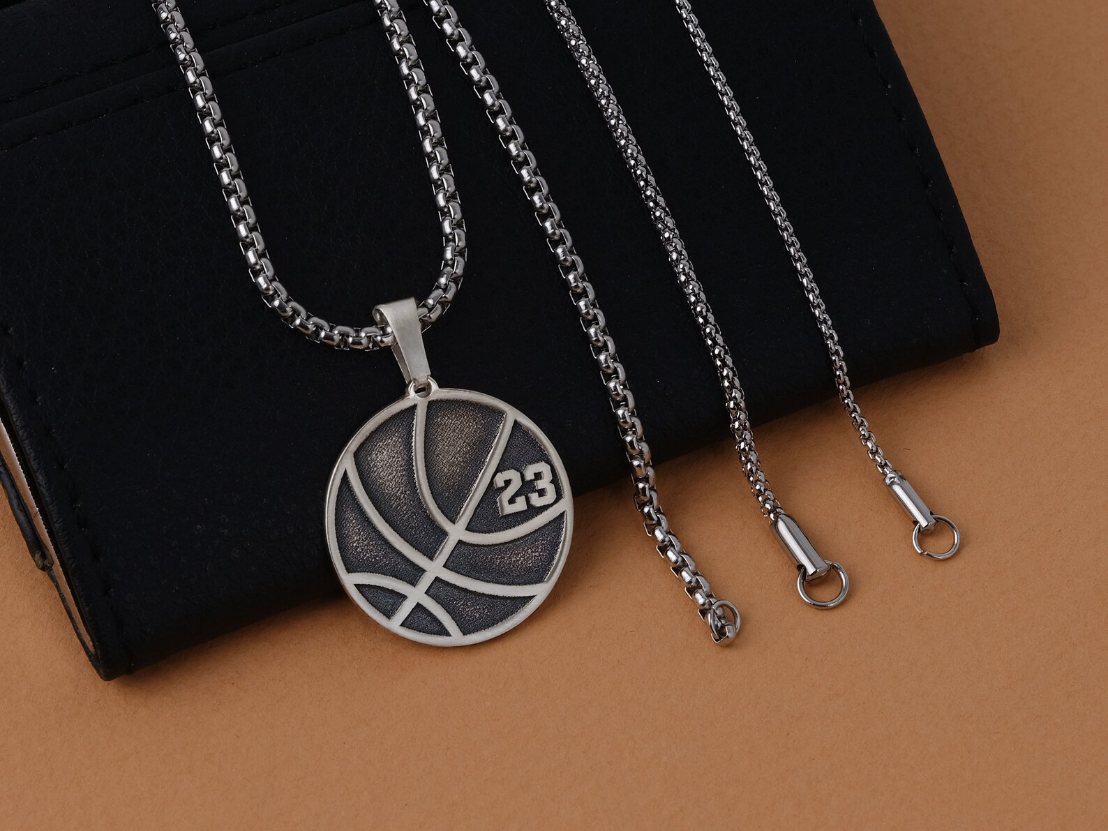 Basketball Jewelry Silver Basketball Pendant Tumbled Silver - Etsy