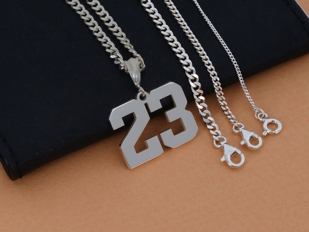 Number 23 Pendant, Basketball 23 Jordan Number Neckalce, Sport Number ...