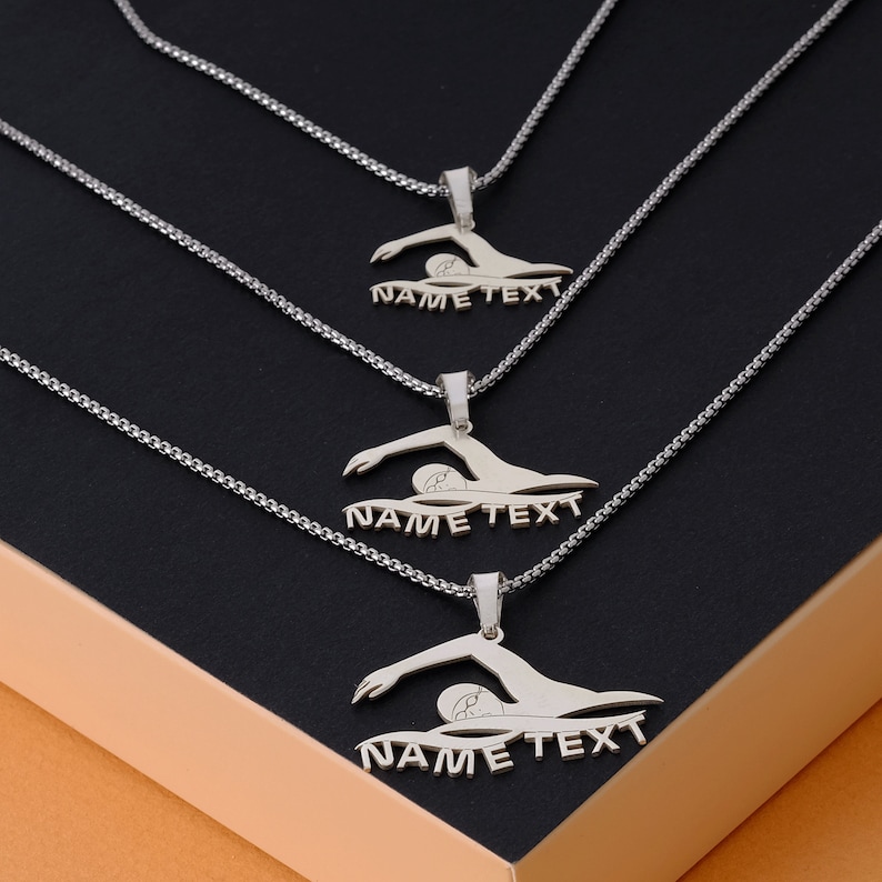Swimmer Pendant Collection, Elegant Swim Jewelry, Sporty Swimmer Charm ...