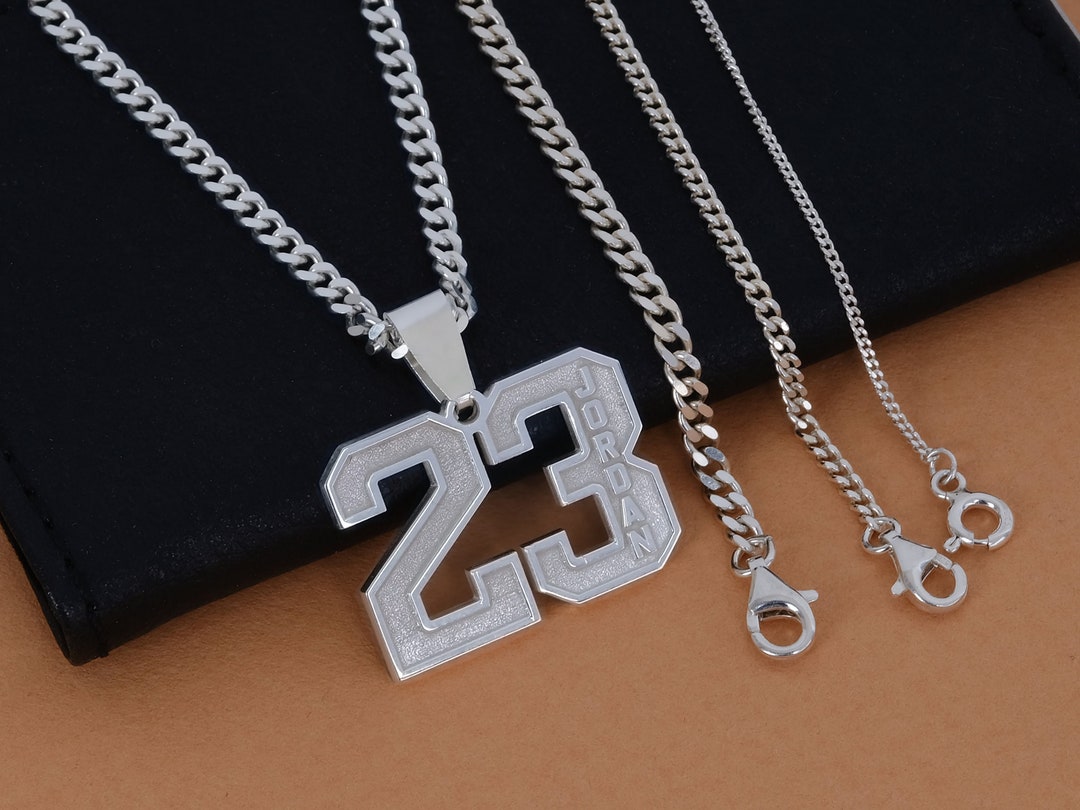 Personalized Engraved Number With Name Necklace 23 Number - Etsy