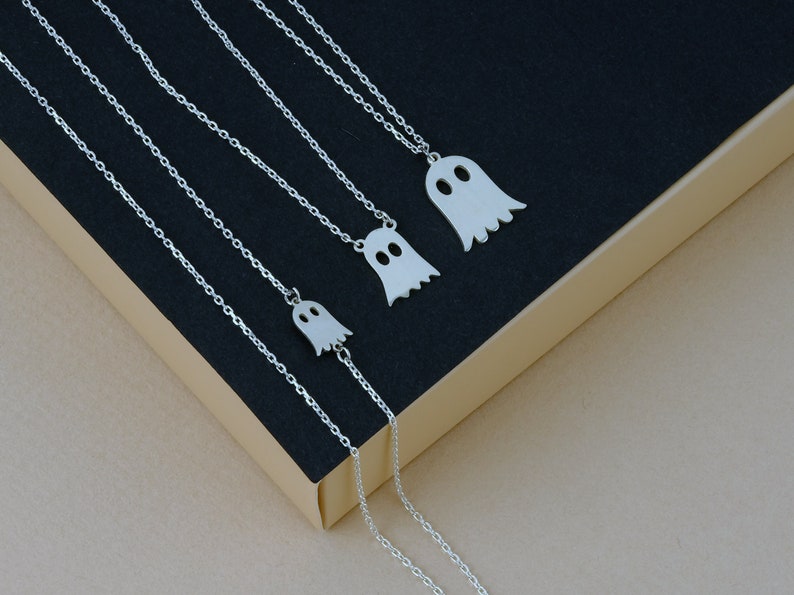 Surprise Your Loved Ones With Sterling Silver Ghost Necklace - Etsy