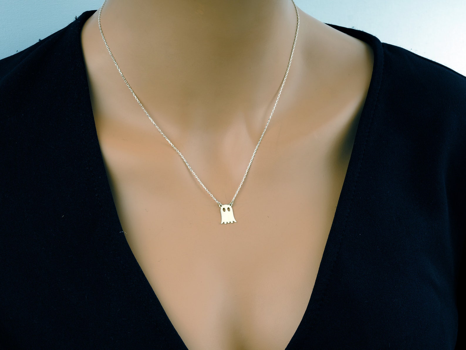 Surprise Your Loved Ones With Sterling Silver Ghost Necklace - Etsy