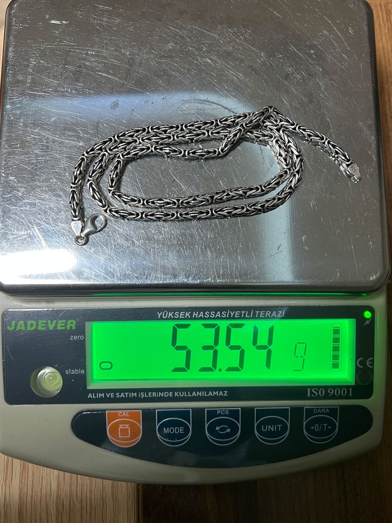 Silver Byzantine Chain Handmade Solid Silver Chain Round - Etsy