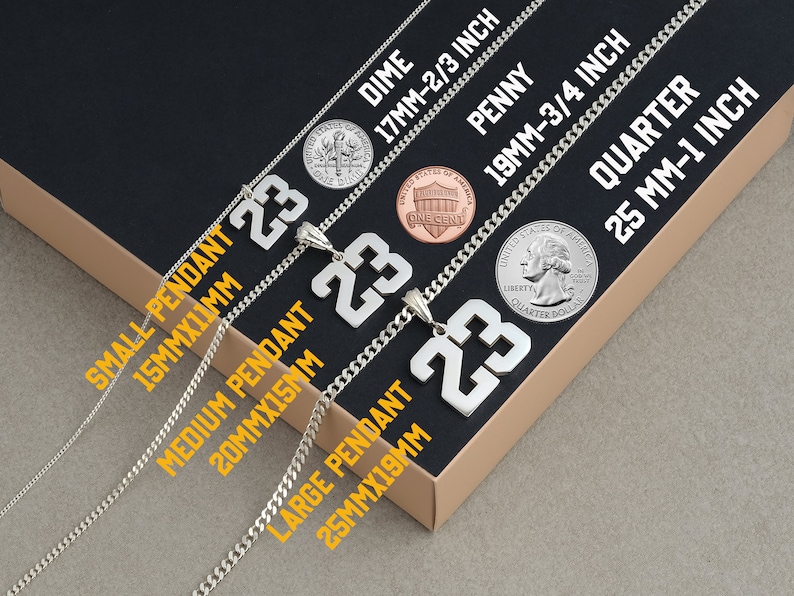 Personalized Engraved Number With Name Necklace 23 Number - Etsy