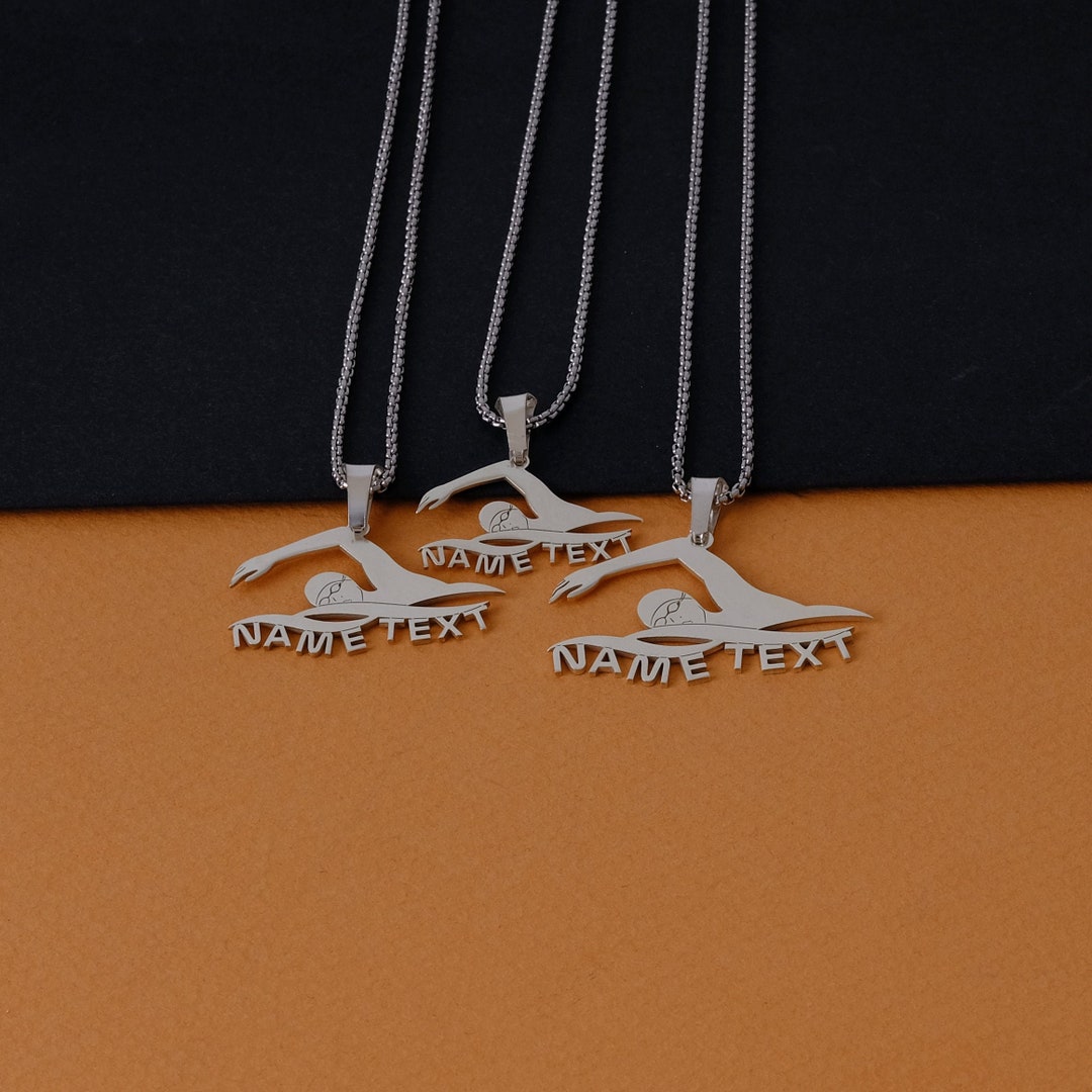 Swimmer Pendant Collection, Elegant Swim Jewelry, Sporty Swimmer Charm ...