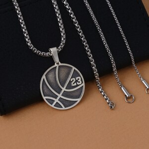 Basketball Jewelry, Silver Basketball Pendant, Tumbled Silver Pendant ...