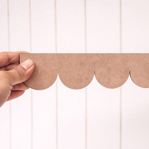 Mini Wooden Scallop Trim (5cm Height) - MDF Scallop Pattern, Scallop ...