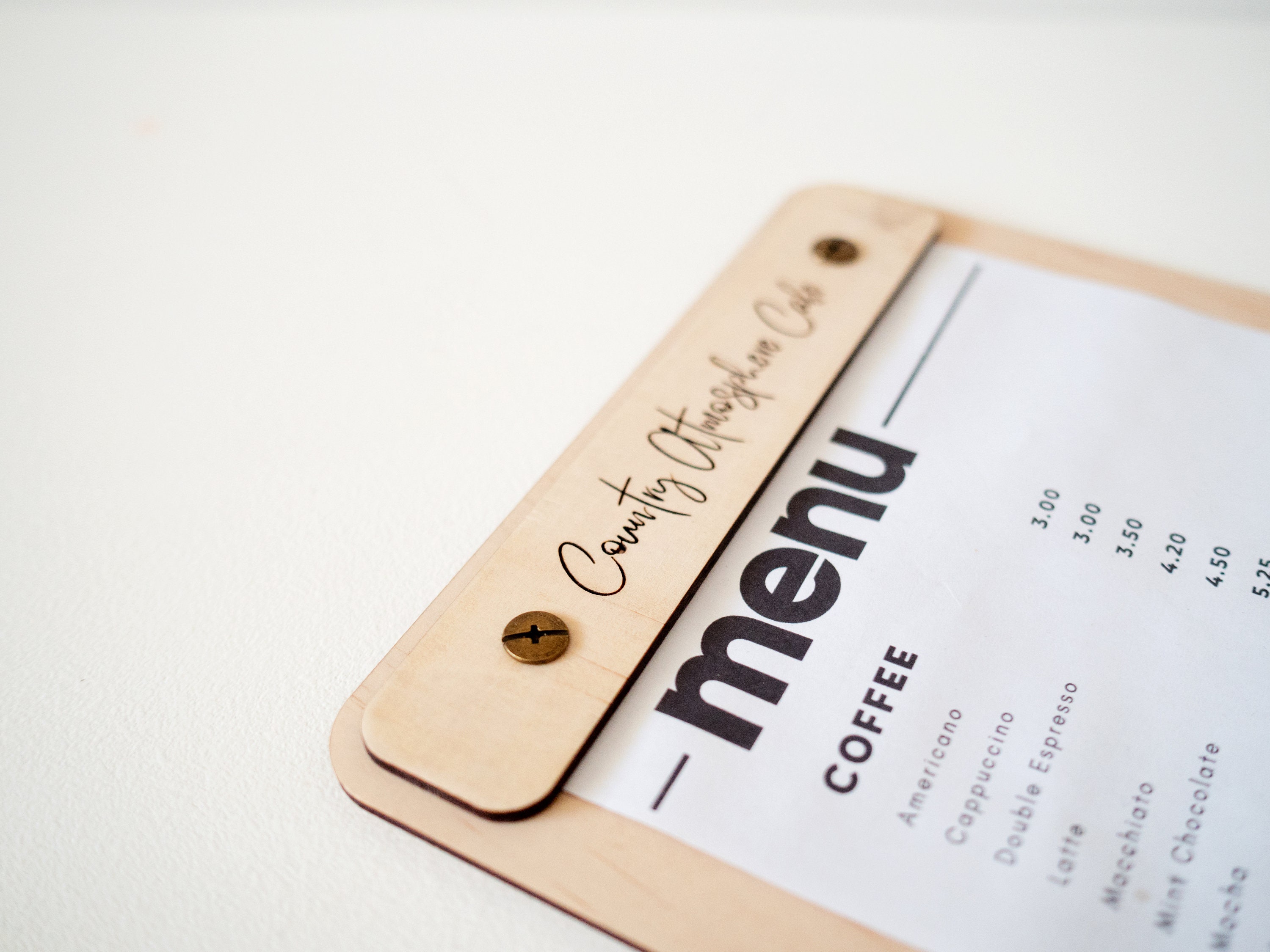 Menu Holder for Restaurants Wooden Menu Holder, Cafe Menu Holder, Bar ...