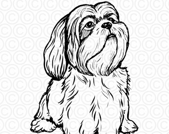 Lhasa Apso Png - Etsy