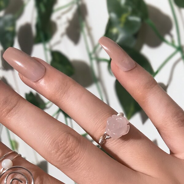Rose Quartz Ring - Etsy